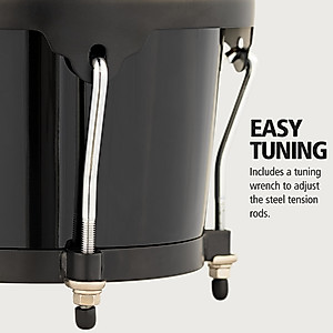 Meinl Percussion HFB100BK Headliner Series Fiberglass Bongos, Black