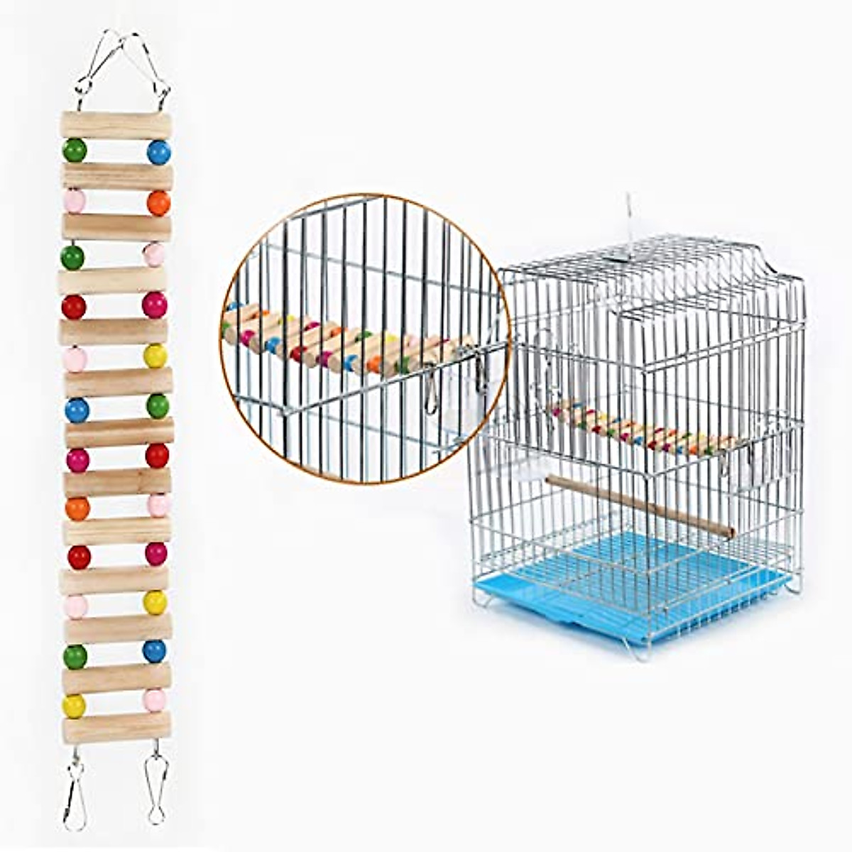 Hamiledyi Hamster Climbing Bridge, Small Animal Ladder Hammock Swing Set Toys for Bird Guinea Pig Chinchilla