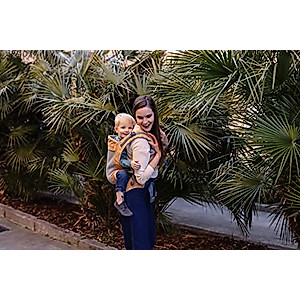 Beco Toddler Carrier with Extra Wide Seat - Toddler Carrying Backpack Style and Front-Carry - Lightweight & Breathable Child Carrier - Toddler Sling Carrier 20-60 lbs (Cool Brick Heart)