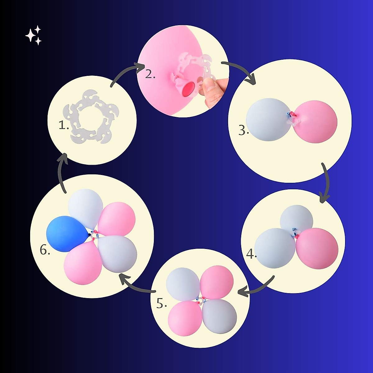 Miliocry Balloon Clips 100 pcs, Balloon Arch Bracket Buckle, Balloon Connectors Clip Holders for Decor Balloon Arch Column Stand Garland Birthday Wedding Baby Shower Party Decorations