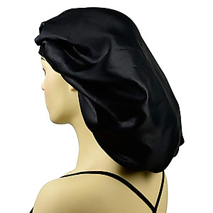Satin Bonnets for Braids Silk Bonnet for Long Hair Covers Women XL Large Silk Hair Bonnets Sleeping Bonnets Night Sleep Cap