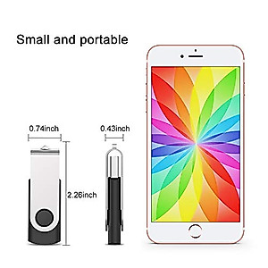 20 Pack Bulk 8GB USB Flash Drive, MONGERY USB 2.0 Memory Stick Swivel Thumb Drives Jump Drive for PC Laptop Computer (20Pack, 8GB)