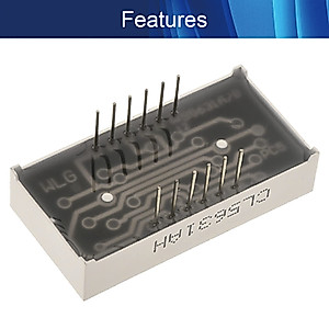 Bettomshin 20Pcs LED Digital Tube Common Cathode 12 Pin 3 Bit 1.48 x 0.75 x 0.31inch(LxWxH) 0.56" Red Display Digital Tube 5631A