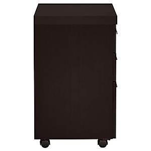 Coaster Home Furnishings Skylar 3-Drawer Mobile Storage Cabinet Cappuccino