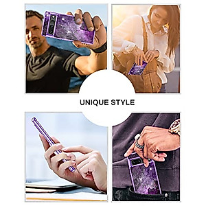 BENTOBEN Pixel 7 Pro Case, Google Pixel 7 Pro Case, Slim Fit Glow in The Dark Soft Flexible Bumper Protective Shockproof Anti Scratch Non-Slip Cute Case Cover for Google Pixel 7 Pro, Purple Nebula