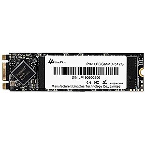 LincPlus 512GB M.2 2280 SATA SSD 3D NAND Internal SSD 2.5 Inch SATA III Internal SSD for laptops, notebooks and Tablets