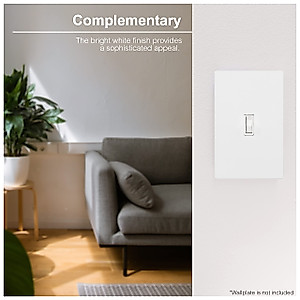 GE Heavy-Duty, Single Pole, In-Wall, Light, Fan, One Switch Circuits, Self-grounding Clip, Easy to Install, 20A/120V AC, UL Listed, White, 42160