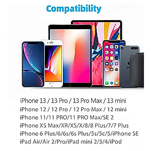 iPhone to 3.5mm Car Stereo AUX Cable, Apple MFi Certified Lightning Audio Cord for iPhone 13 Mini Pro Max 12 11 Pro Max X XR 8 7 6 5 SE iPad iPod to Home Stereo/Speaker, 3.3FT