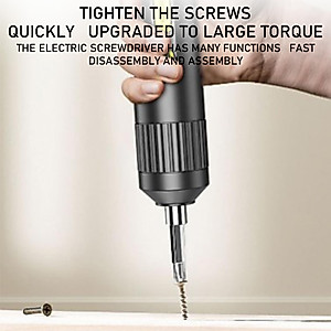 Electric Screw Driver, Portable Power Screw Screw Driver Set,Led Lighting Easy Charging Electric Bit Set,usb Charging Screwdriver,cordless Electric Kit for Bicycle, Computer and Small Projects
