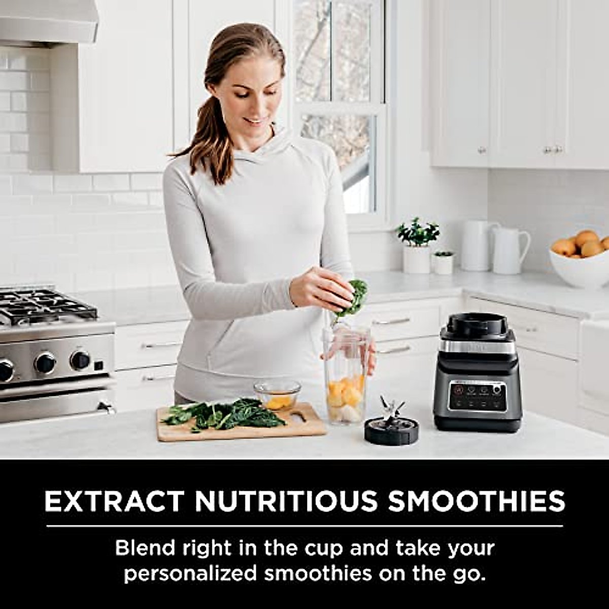 Ninja BN751 Professional Plus DUO Bender, 1400 Peak Watts, 3 Auto-IQ Programs for Smoothies, Frozen Drinks & Nutrient Extractions, 72-oz. Total Crushing Pitcher & (2) 24 oz. To-Go Cups, Dark Grey