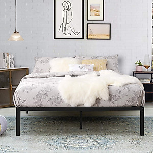 VECELO 14 Inch Metal Platform Bed Frame,Heavy Duty Steel Slat/Noise Free&No Box Spring Needed/Easy Assembly Mattress Foundation, Full Size