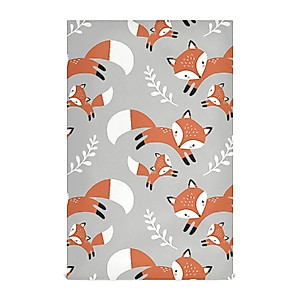 xigua Fox Kitchen Towels Set of 4, Soft Absorbent Drying Dishcloths Dish Towels with Hanging Loop for Kitchen Bathroom Bar Home Decor, 18 x 28 Inch