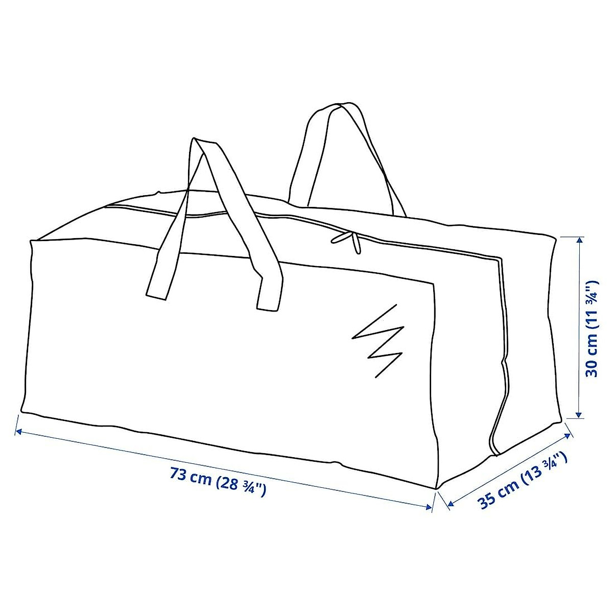 Ikea 901.491.48 Frakta Storage Bag, Blue