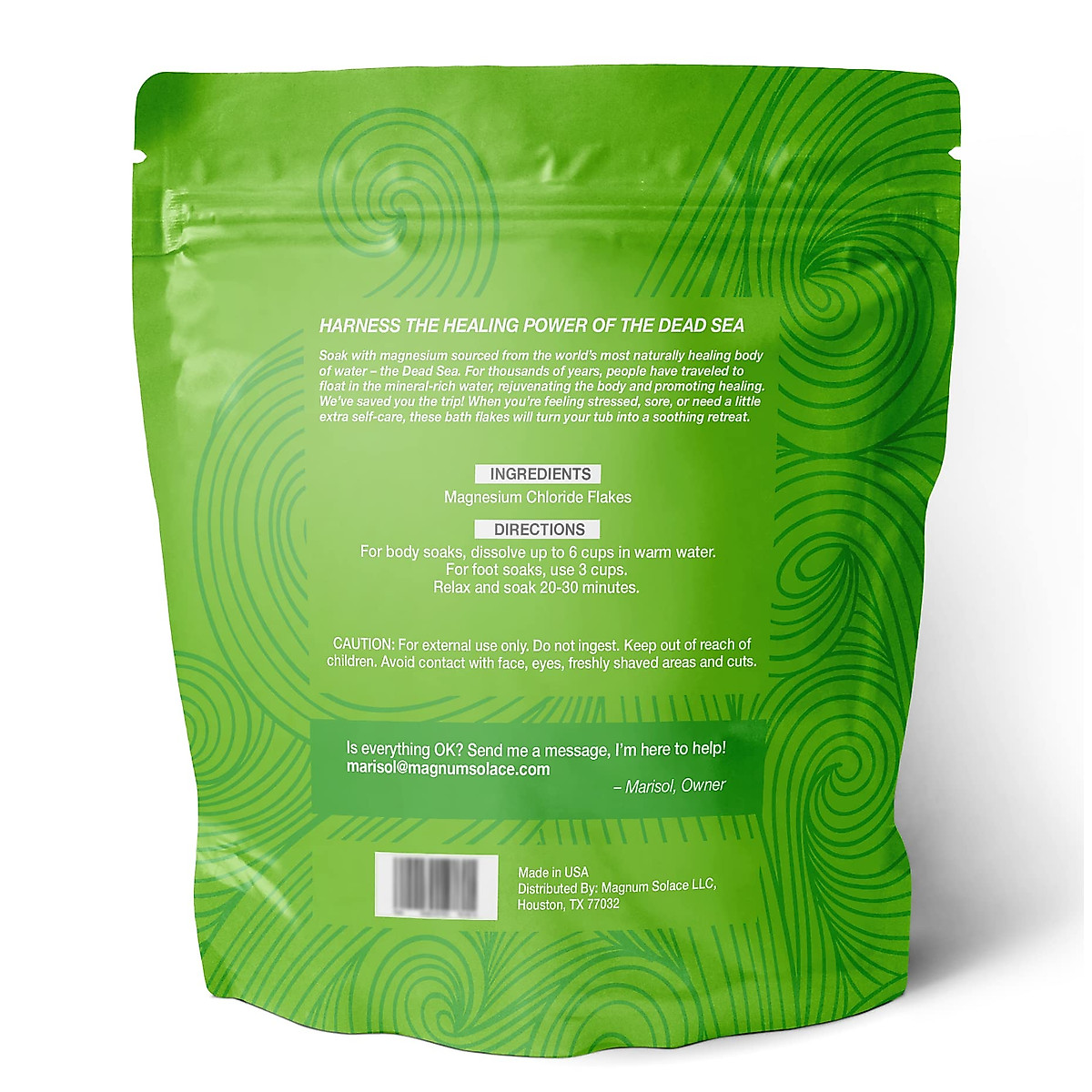 Magnesium Flakes for Bath - Magnesium Chloride Flakes - Dead Sea Salts for Soaking, 10 LBS