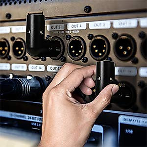 Pair of 3-PIN XLR Angle Adapter | Dual Male & Female, Durable Metal Connector w/ 4 Adjustable Angle Positions & Tight Connection to Mixer | Save Space & Keep Mic Cables Neat On Stage, In Studio & More