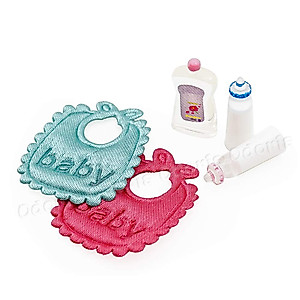 Odoria 1/12 Miniature Baby Bottles Bibs Dollhouse Nursery Accessories