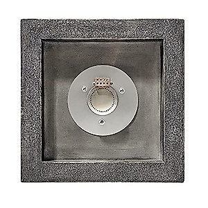 Ehomexpert Propane Fire Pit Column, Square 30000 BTU Outdoor Gas Fire Pit Table for Outdoor Garden Backyard Deck with Lave Rocks and PVC Weather Cover, CSA Certificationp