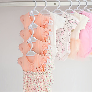 Yulejo Clothes Hanger Connector Hooks Plastic Hanger Extender Clips Space Saving Hangers for Space Saving Clothes and Closet Organizer(Green, Blue, White, Pink, 100 Pcs)