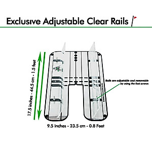 Premium Golf Alignment Mirror - All in One Value Pack Golf Putting Practice Aids ​to Improve All Aspects of Your Short Game