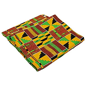 YLT Wax African Fabric Cloth 100% Cotton Ankara Wax Print Fabric 6 Yards Ankara Fabric One Piece Cloth for Party Dress