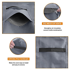 Dalema Outdoor Swivel Lounge Chair Cover 2 Pack,Heavy Duty 100% Waterproof Patio Swivel Chair Covers,Weatherproof Furniture Protective Cover for Lawn/Garden Swivel Chair(37.5" Lx39.25 Wx38.5 H,Grey)