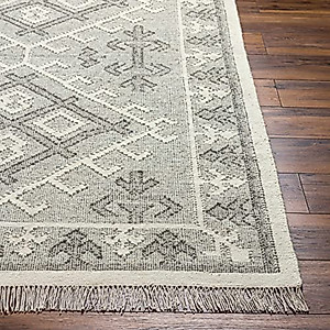 Hauteloom Memo Wool Living Room, Bedroom Area Rug - Gray - 8' x 10'