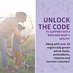 Prenatal Multivitamin for Women from Whole Foods with Biotin, Iron & Folate not Folic Acid, Probiotics for Immune Support - Vitamin Code Raw by Garden of Life - Pregnancy Must Haves - 180 capsules