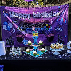 Video Game Birthday Party Supplies, 3 Tier Video Games Cupcake Stand for Boys Game Fans Birthday Decorations Baby Shower Game Party Favors