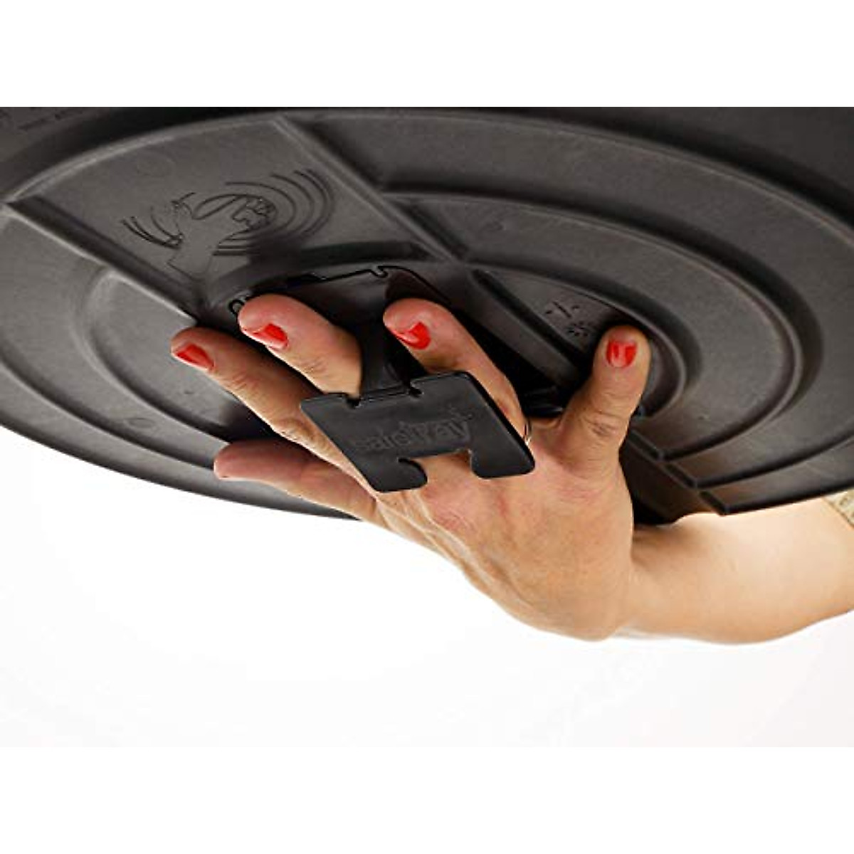 Safetray - Restaurant Grade Non-Slip Tray, Injection Moulded, 16" Inch, Black