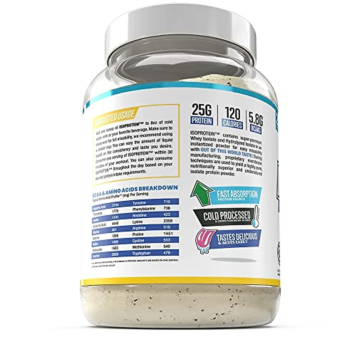 New Flavor - Man Sports ISO-Protein Hydrolyzed 100% Pure Whey Protein Isolate Powder, Cookies and Cream, 1.42 Pounds (20 Days Supply)