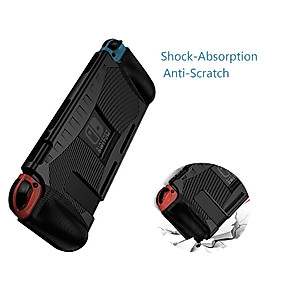 KRR Protective Case for Nintendo Switch Soft Silicone Full Body Protector Cover Shell with Shock-Absorption