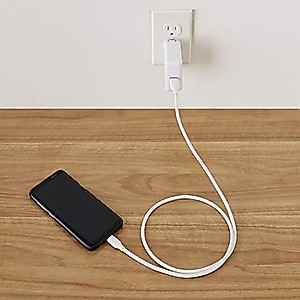 Amazon Basics Fast Charging 3A USB-C3.1 Gen2 to USB-A Cable - 3-Foot, White