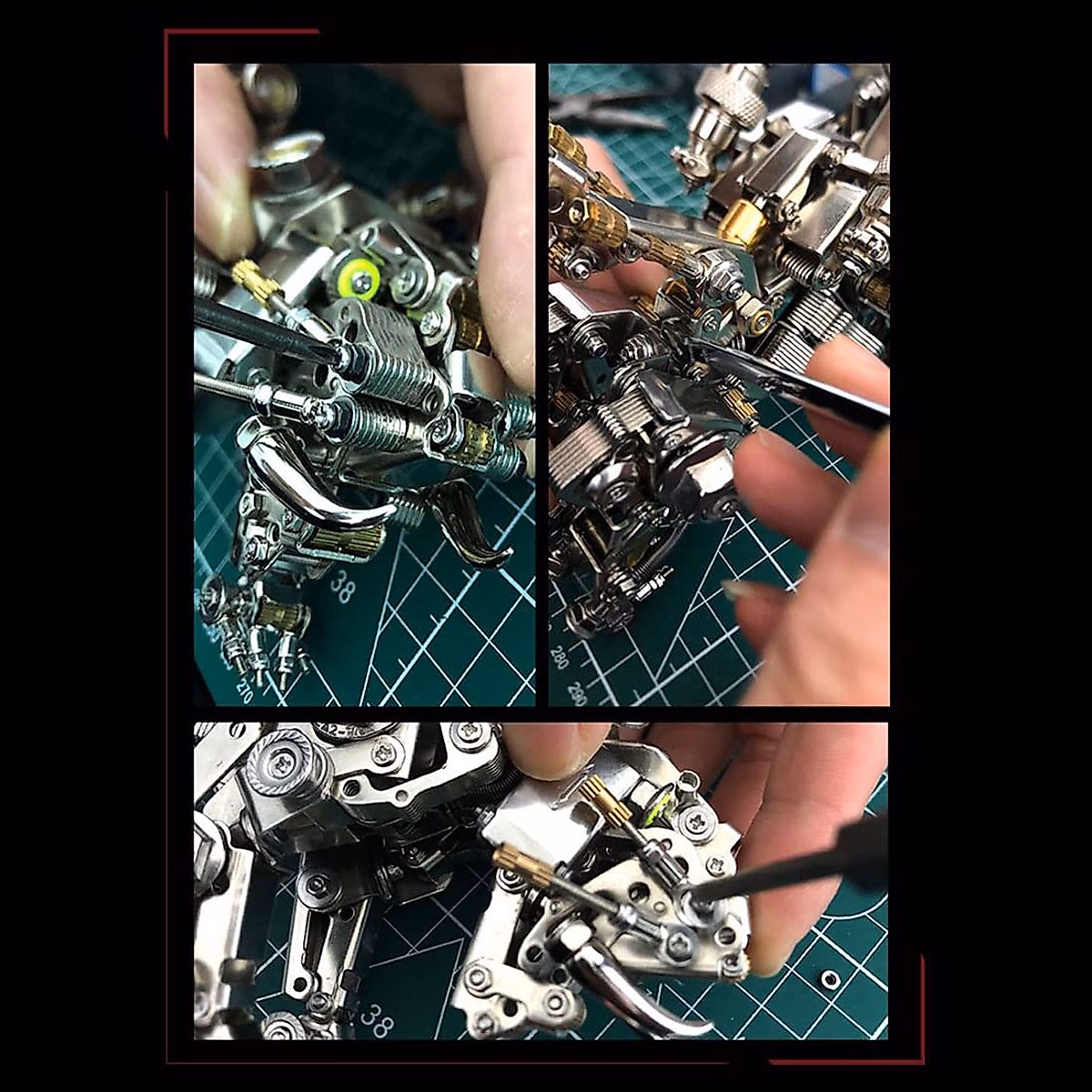 VINIX 3D Metal Puzzle for Adults, 700Pcs+ Mechanical Tiger Metal Puzzle Model Kits, DIY Animal Themed Metal Model Building Kit Crafts Creative Gifts (with Assembling Tool)