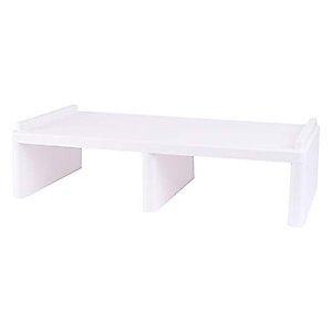 Cabilock Computer Holder Desktop Computer Stand Monitor Riser Stand Desktop Ergonomic Monitor Stand Riser for Computer PC Laptop Printer TV Notebooks LCD LED Display (White) Desktop Stand
