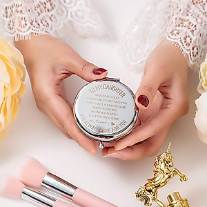 sedmart Daughter Gifts from Mom and Dad,Christmas Birthday Gift for Daughter Adult or Girls,Mother Daughter Gifts Compact Mirror