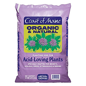 Coast of Maine, 20qt (Pack of 2) Organic and Natural Planting Soil for Acid-Loving Plants - Rhodys, Azaleas, Ferns, Hydrangeas & Berries
