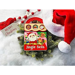 Jingle Bells 3-Button Sound Christmas Board Book for Babies and Toddlers