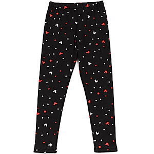 Disney Minnie Mouse Valentines Day Infant Baby Girls Peplum T-Shirt and Leggings Outfit Set Red/Black 18 Months