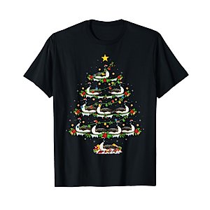 Loon Bird Lover Xmas Lights Loon Christmas Tree T-Shirt