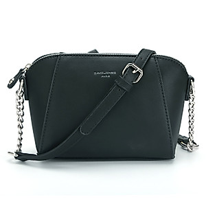 David Jones Women Small Cell Phone Purses Crossbody Bag, Girls Trendy Lightweight Faux Leather Shoulder handbags, Cute Waterproof Mini Black Purse