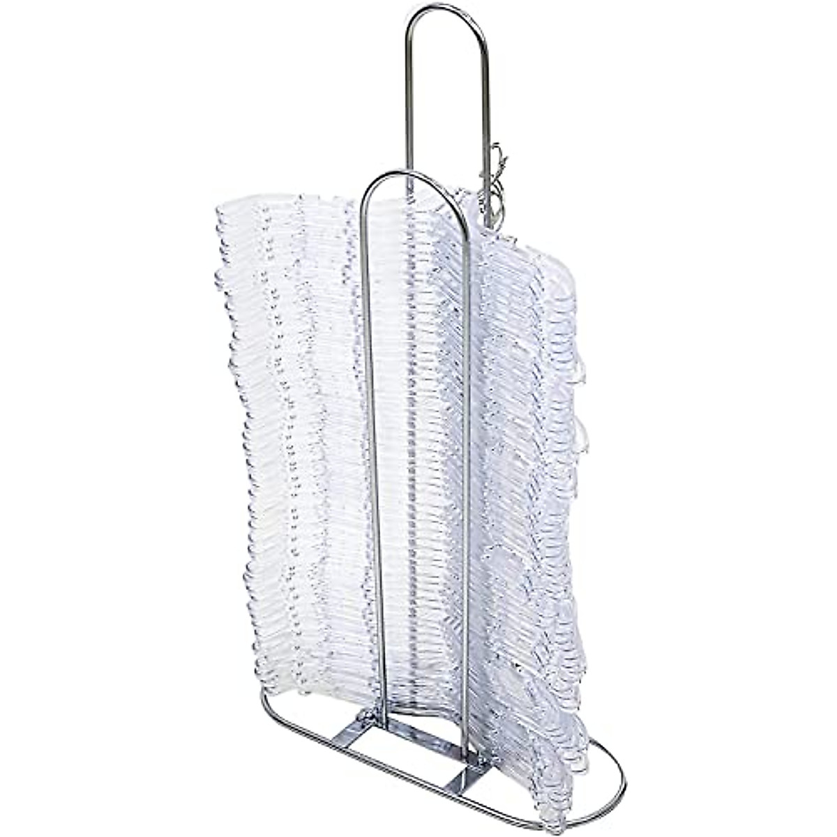 Chrome Plated Metal Hanger Stacker Holds 50-70 Hangers, Organize Wood, Metal and Plastic Adult Size Hangers for Pants and Shirts (Quantity 1) (1)