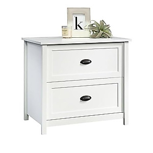 Pemberly Row Engineered Wood 2-Drawer Lateral File Cabinet in Soft White