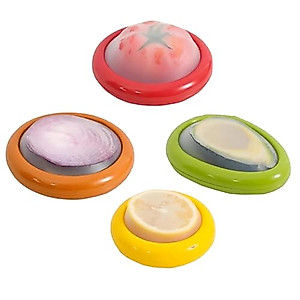 Silicone Fruit Storage Box Transparent Film Fruit and Vegetable Preservation Box Set - Keep Produce Fresh - Ideal for Kitchen and Home (4 PCS)