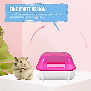 POPETPOP Hamster Sand Bath - Dust Bath Hamster Bathroom Bath Sand Room Sauna Toilet Sandbox 2 Pack, 12.5 x 9 x 9cm