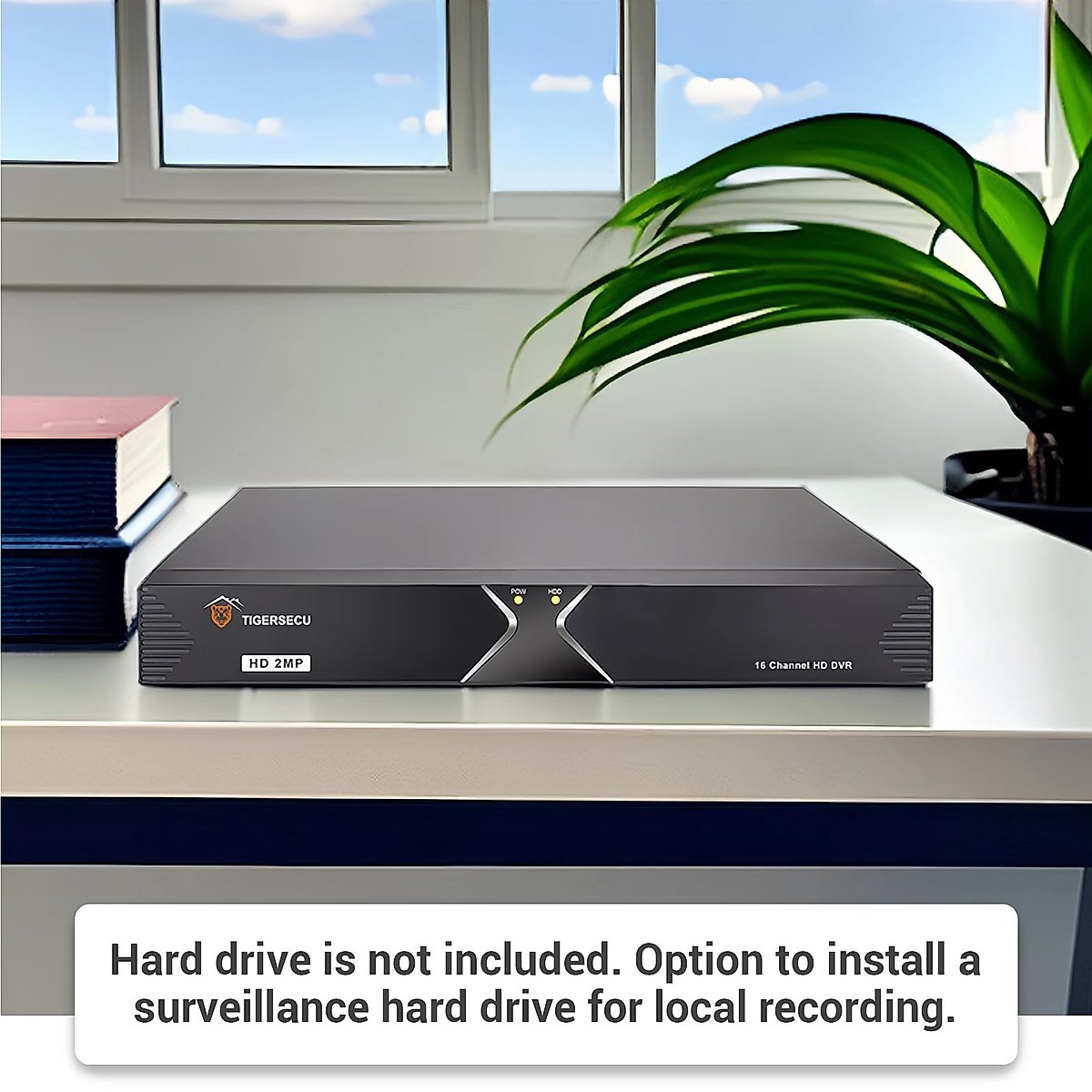 TIGERSECU Super HD 1080P 16 Channel DVR Security Recorder Without Hard Drive, Hybrid 6-in-1 CCTV DVR Recorder Compatible with 2MP and 5MP TVI, AHD, CVI, Analog, RS485 PTZ and IP Cameras
