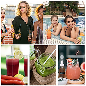 12 Pcs Reusable Silicone Straws, 10 inch Extra Long Silicone Drinking Straws for 30 oz and 20 oz Tumblers, Multicolor Straw with 2 Cleaning Brushes and 1 Bag (6 Straight + 6 Bent)