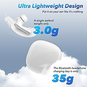 Wireless Earbuds YOHOTA Bluetooth Headphones Bluetooth 5.3 in Ear Light-Weight Built-in Microphone, with Wireless Charging Case & LED Power Display Deep Bass,IPX7 Waterproof Headset for TV Smart Phone