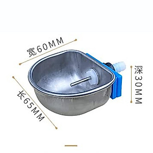 Lveofielygi Rabbit Water Dispenser - Automatic Bunny Water Nipple Drinker Feeders, 2.36'' Stainless Steel Metal Bowl for Cages Watering System Breeding Equipment