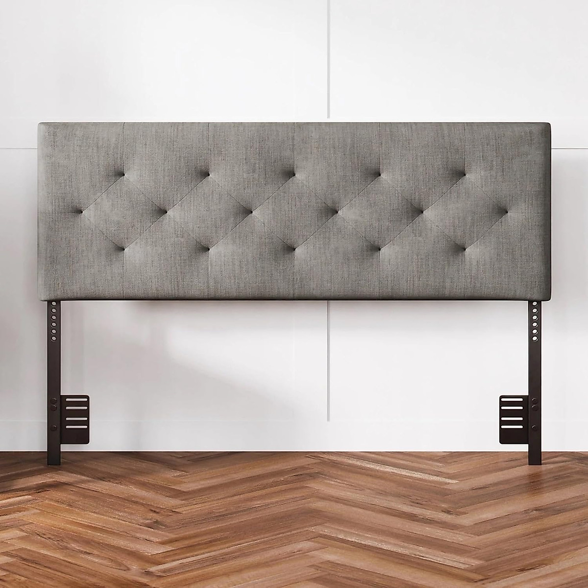 Bold City Accents Bed Headboard - Mid-Rise Diamond Tufted Upholstered Headboard Queen Size Full Size - Adjustable Height Full Headboard - Bed Frame or Wall Mount