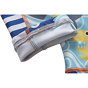 Best for All Baby Boys Kids Swimsuit Toddlers One Piece Zipper Bathing Suit Swimwear with Hat Rash Guard Surfing Suit (Light Fish, 18-24 Months)